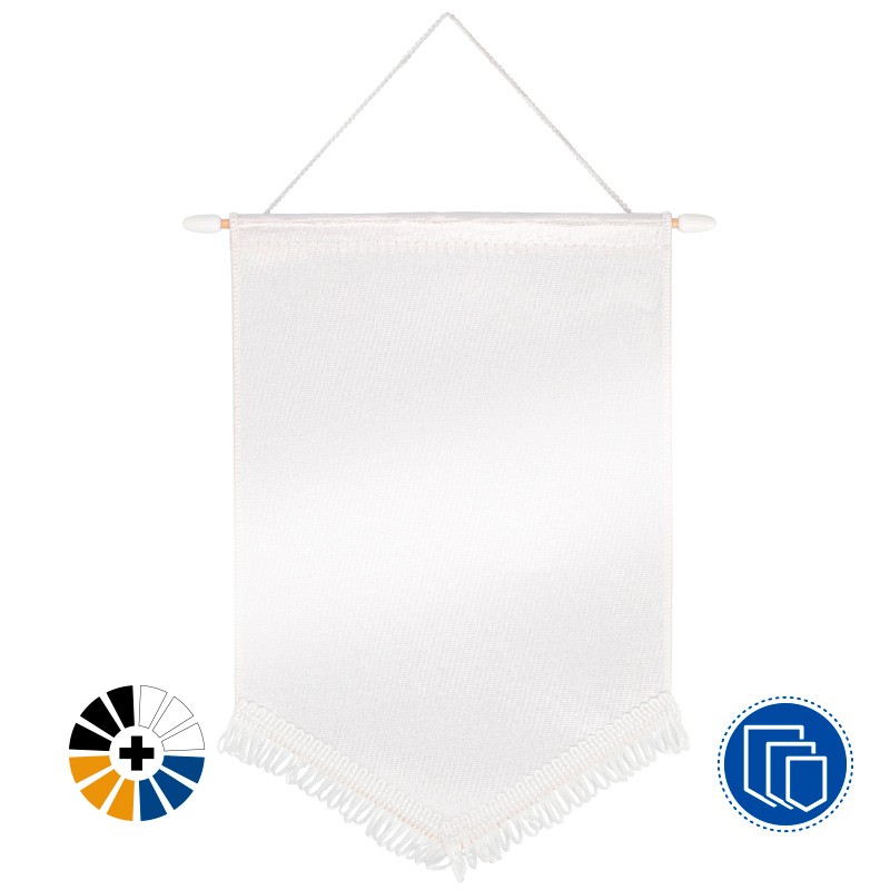 Banderín forma escudo en brillo